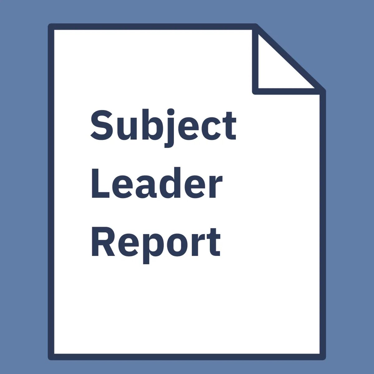 Subject Leader Report Template from School Leaders Shop