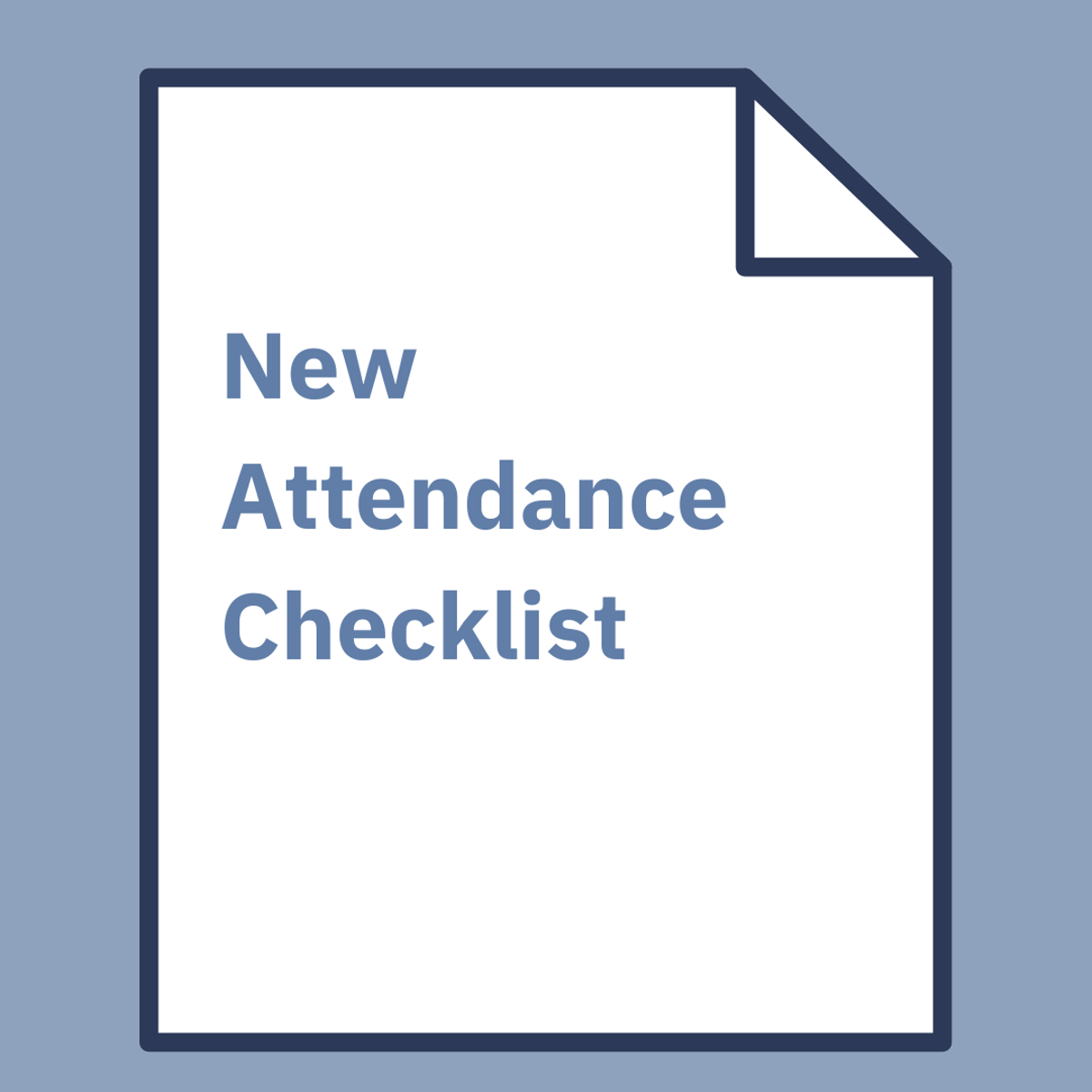 Attendance Checklist from School Leaders Shop